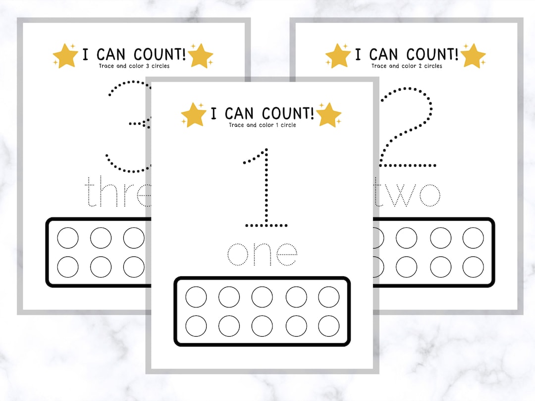 Counting 1-10 Printable | Worksheet | Toddler | Preschool ...