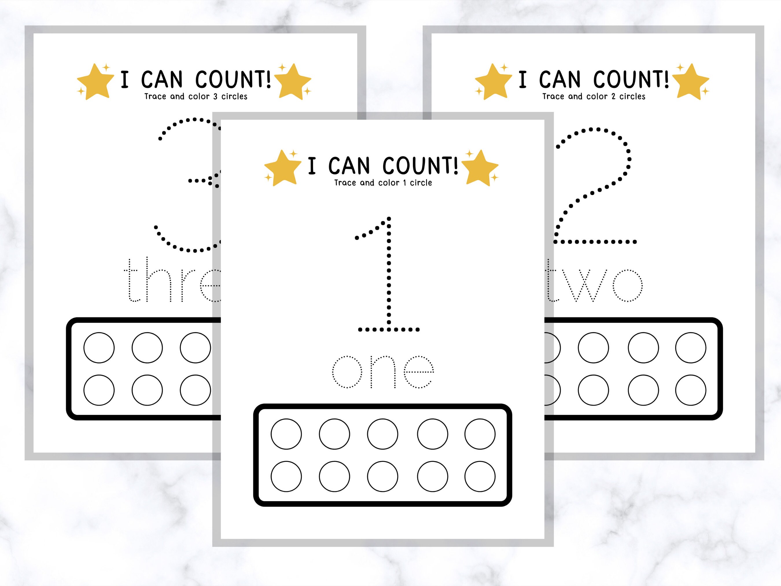 Counting 1-10 Printable | Worksheet | Toddler | Preschool ...