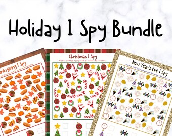 Christmas I Spy Printable Worksheet Numbers 1 20 - Etsy Hong Kong