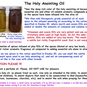 Exodus 30:22-25 the Sacred and Holy Anointing Oil. 1 Oz 30 Ml. Made ...