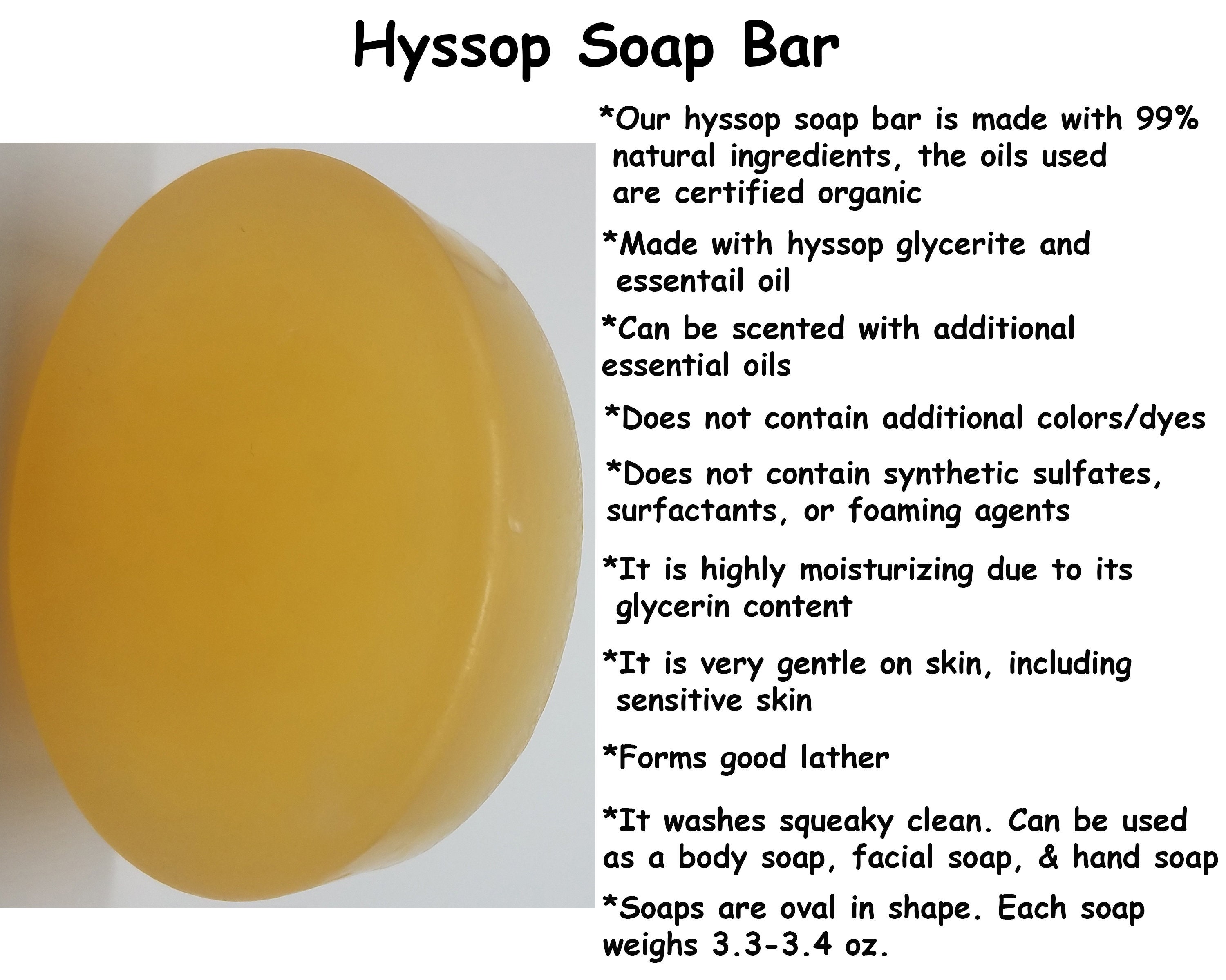 Cleanse Me With Hyssop and I Shall Be Clean Hyssop Natural Soap Bar 1 ...