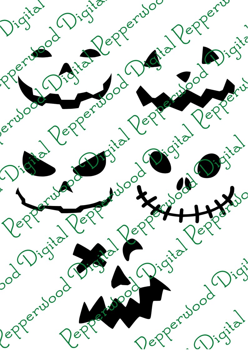 Halloween Jack O Lantern Faces SVG Digital File for Cricut-immediate ...