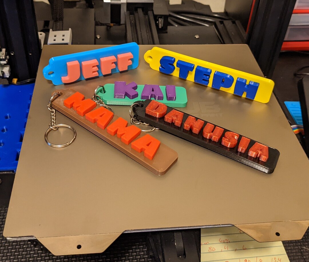Custom 3D Printed Name Tag Keychain: Personalized Bag Tag - Etsy