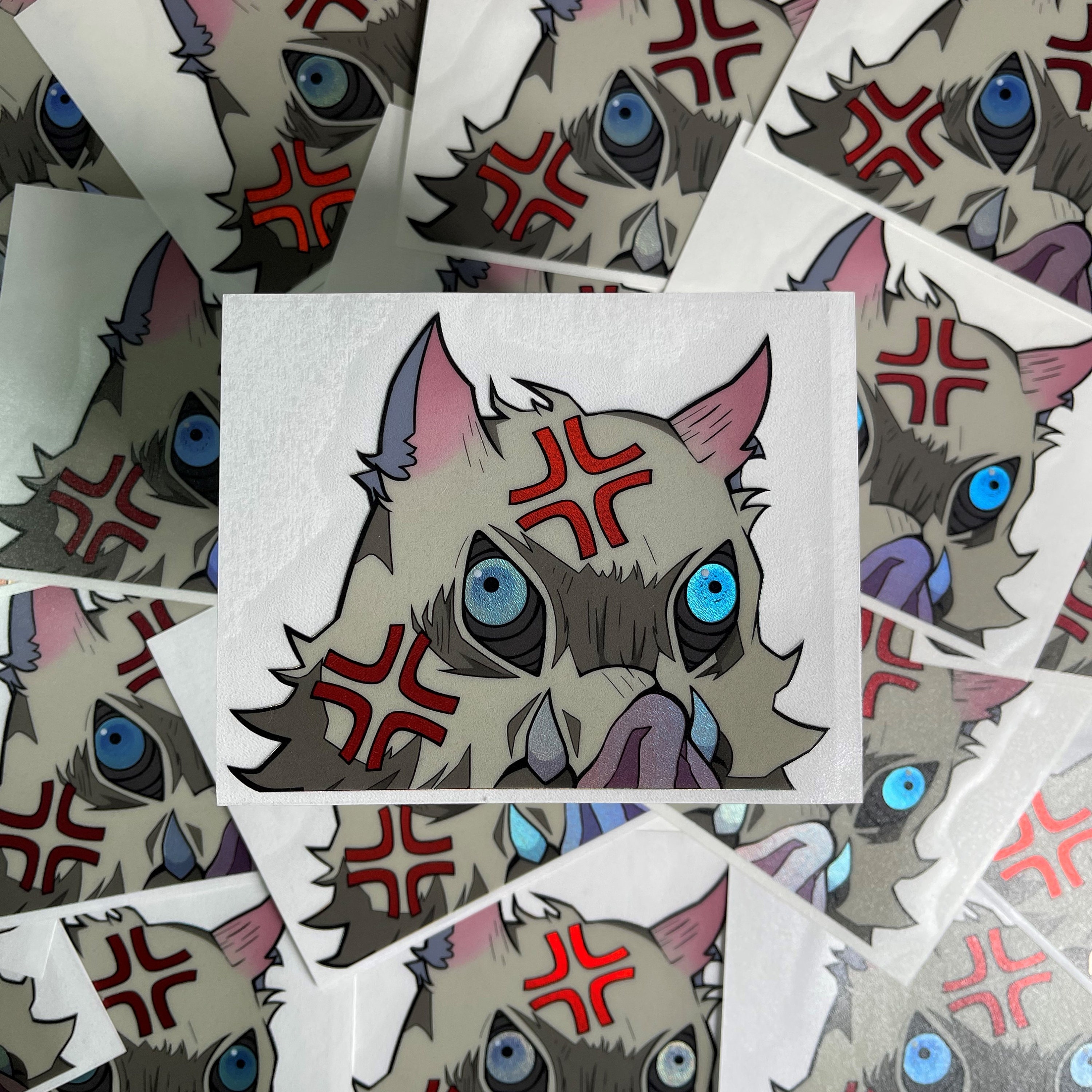 Decals & Skins Oni Slayer Beast Breathing Boar Peeker Sticker HOLO ...