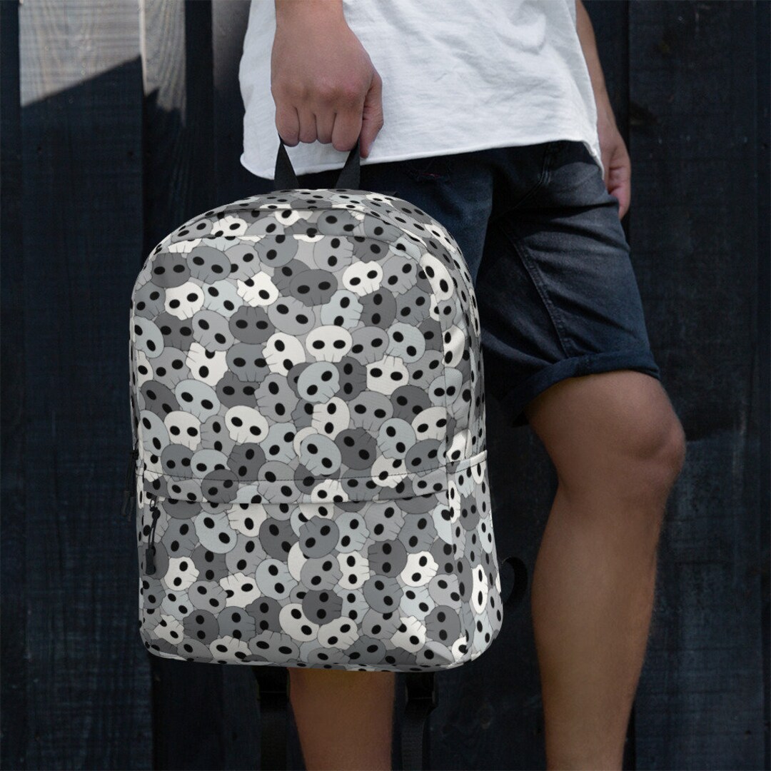 Skull Print Backpack Trendy Graphic Patterned Backpack - Etsy