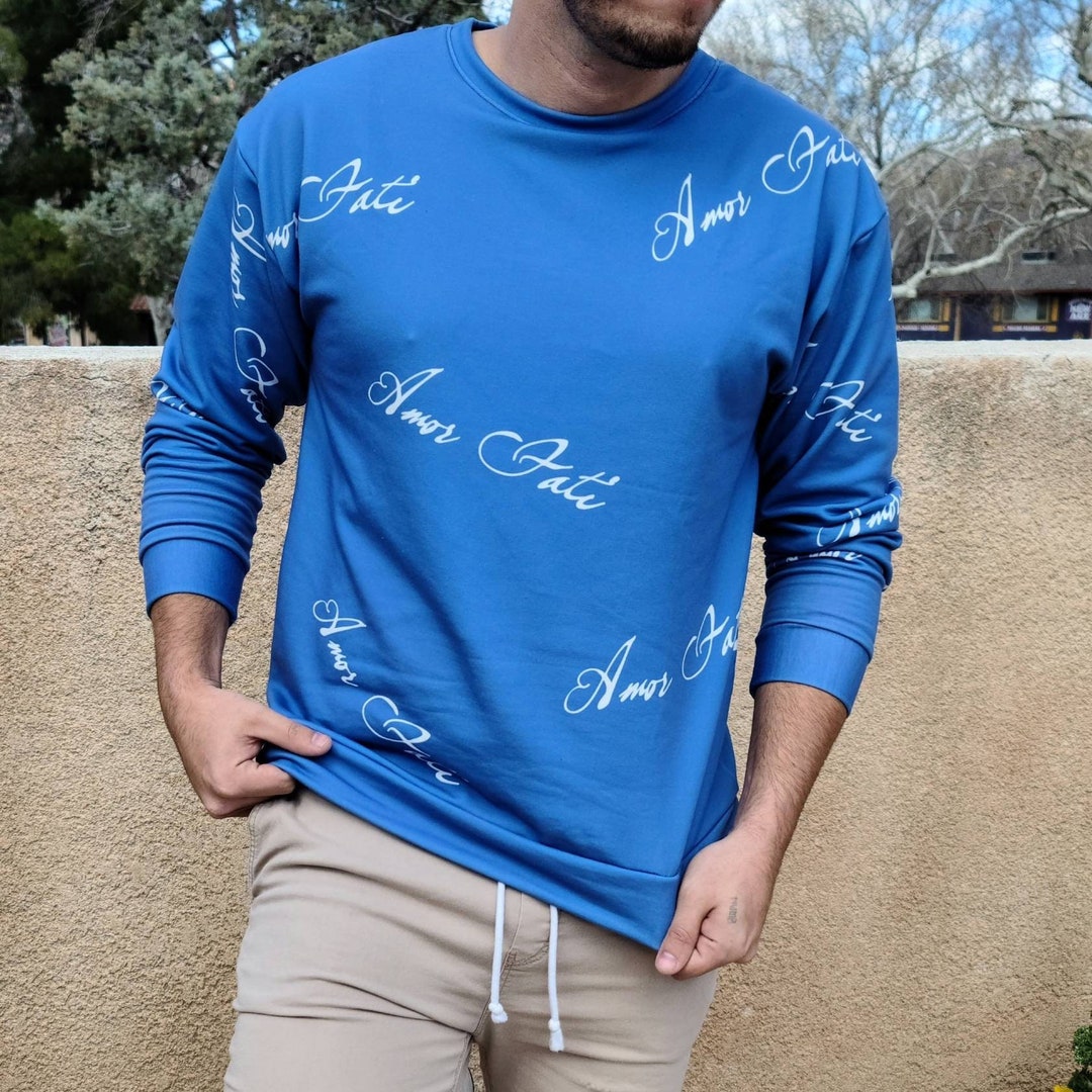 Amor Fati Trendy Cursive Print Sweatshirt Unique Streetwear Sweater - Etsy