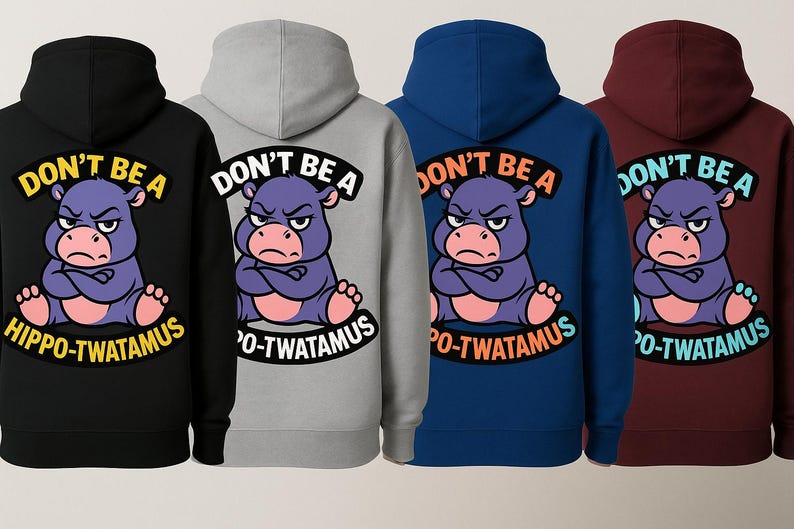 Funny Hippo Svg Png: Sassy Animal Clipart (digital Files) - Etsy