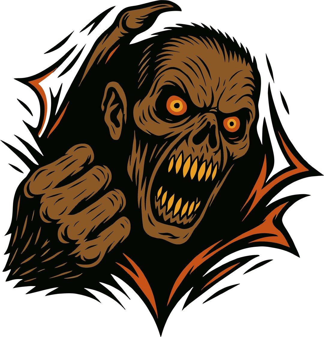 Zombie Horror RIP SVG PNG: Halloween Cut File, Monster Claw Clipart - Etsy