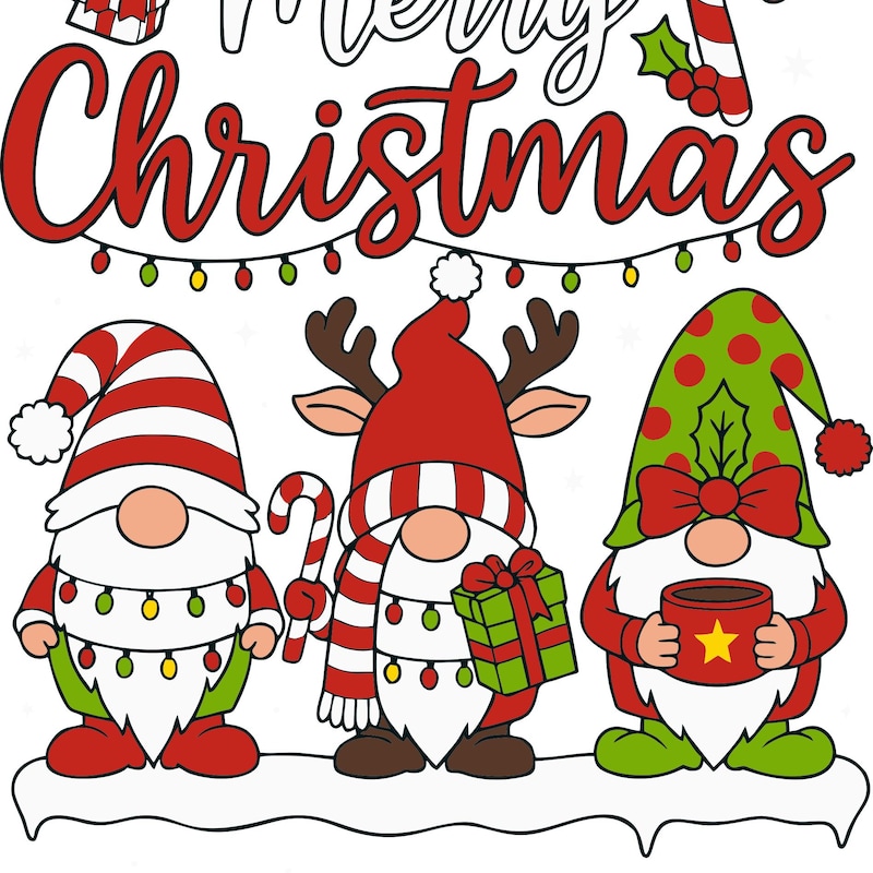 Christmas Gnome Clipart - Etsy
