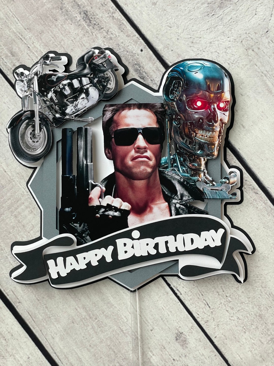Terminator Inspired Cake Topper - Etsy