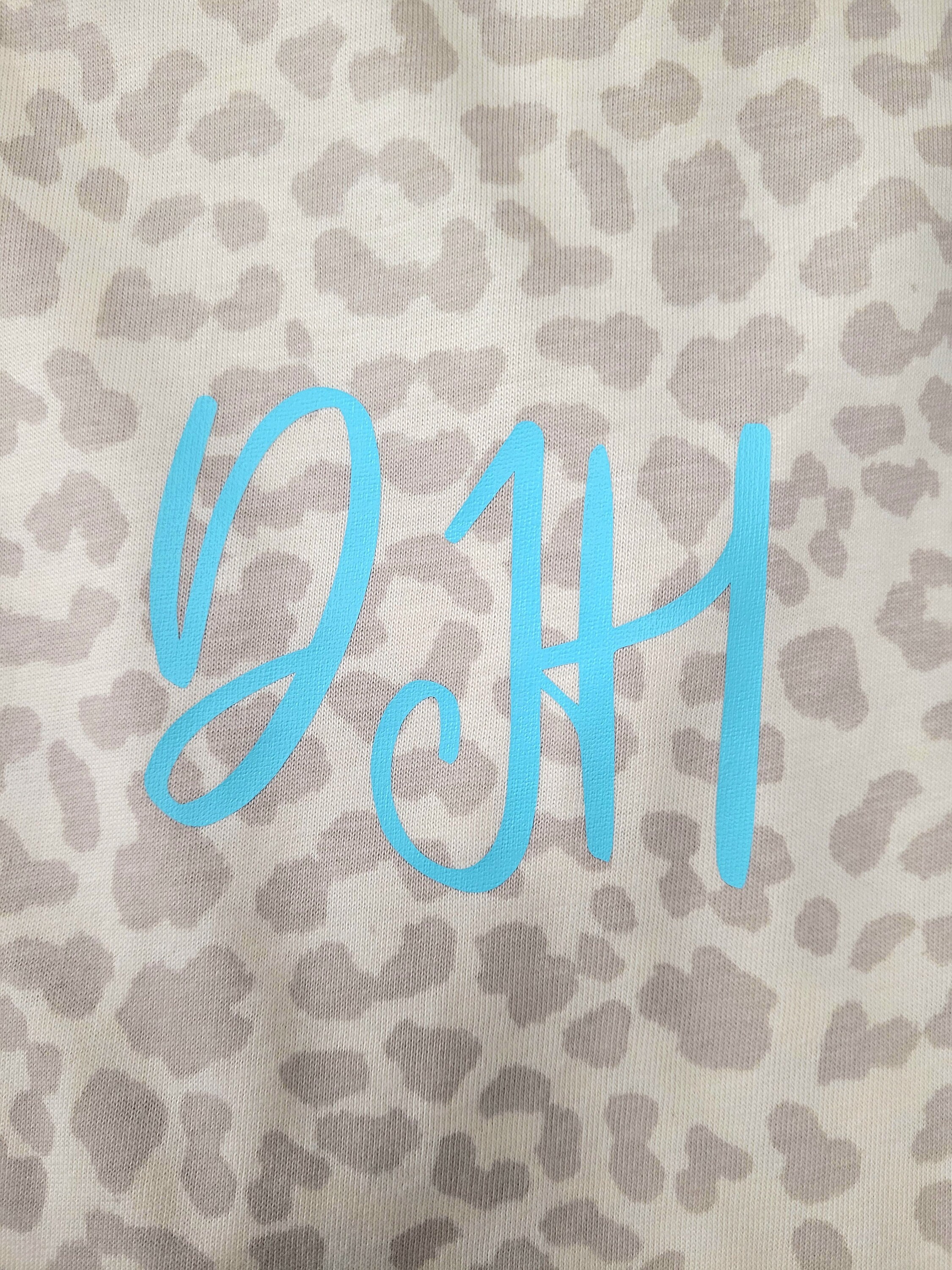 Natural Leopard Monogram T-shirt, Custom Pocket Monogram Shirt, LAT ...