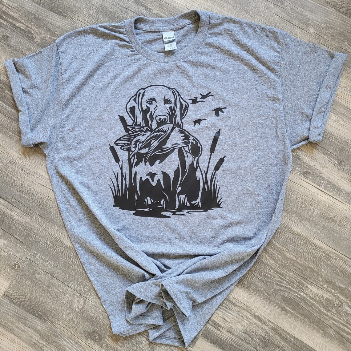 Men's Duck Hunting Tshirt Lab Hunting Dog Shirt - Etsy