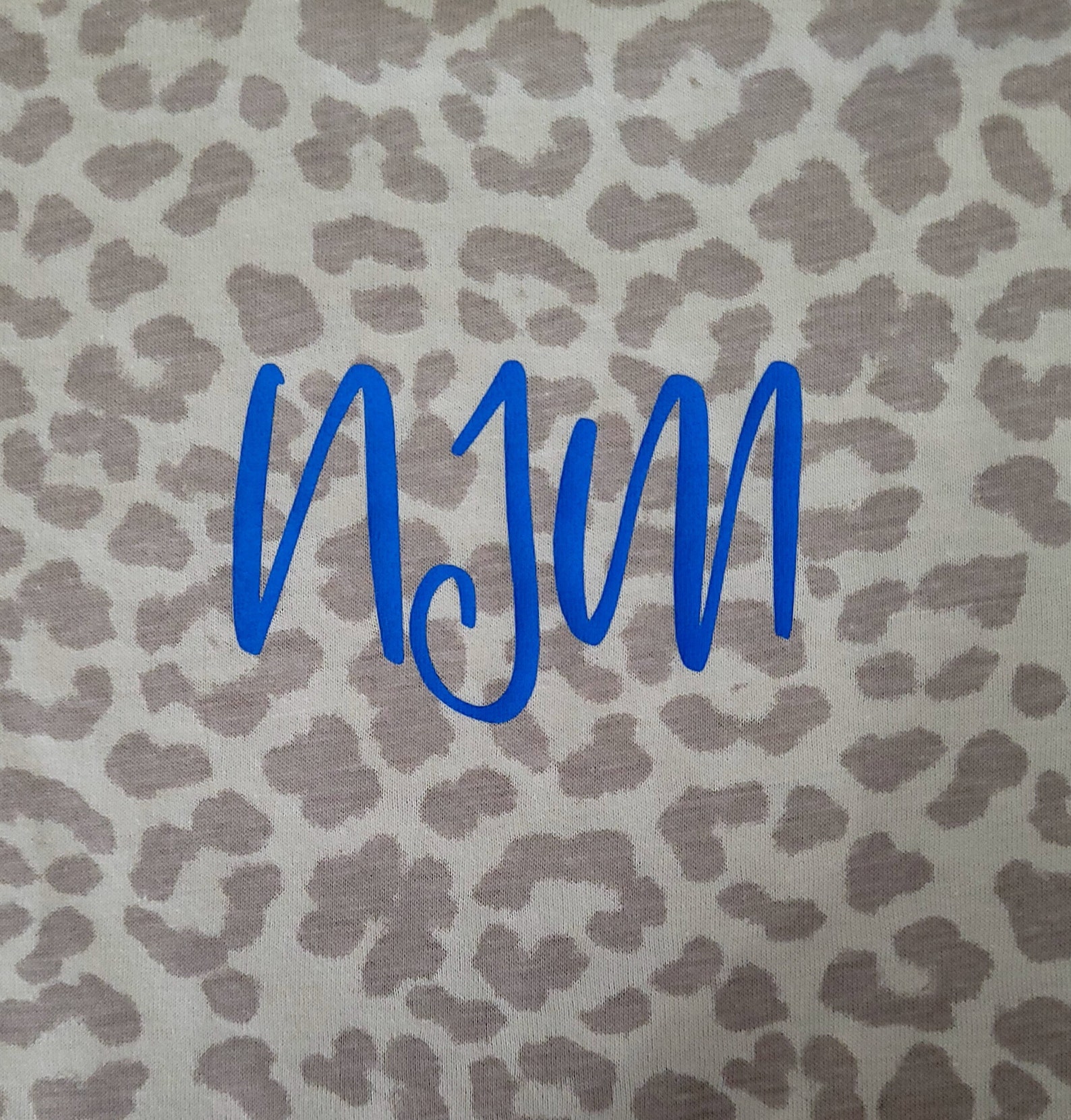 Natural Leopard Monogram T-shirt, Custom Pocket Monogram Shirt, LAT ...