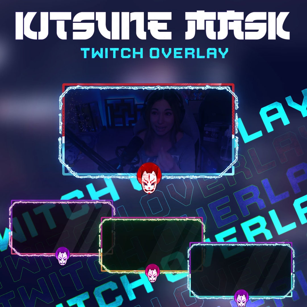 Animated Webcam Pack Kitsune Facecam Twitch Graphics Youtube Overlay ...