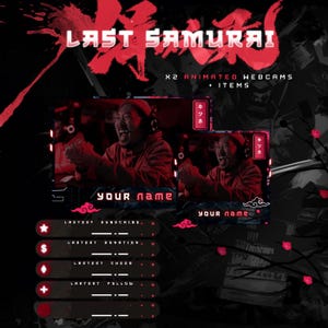 Premium Last Samurai Twitch Overlays for Streamers Full Twitch Package ...