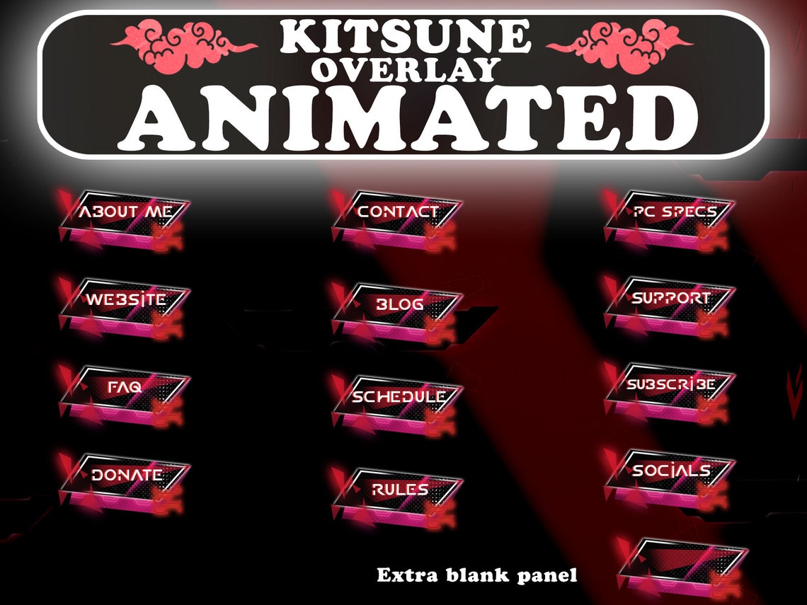 Animated Kitsune Mask / for Twitch Streamers / Full Twitch - Etsy Canada