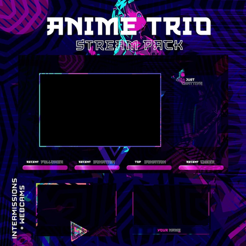 Retro Premium Animated Twitch for Twitch Streamers Retro Anime Stream ...
