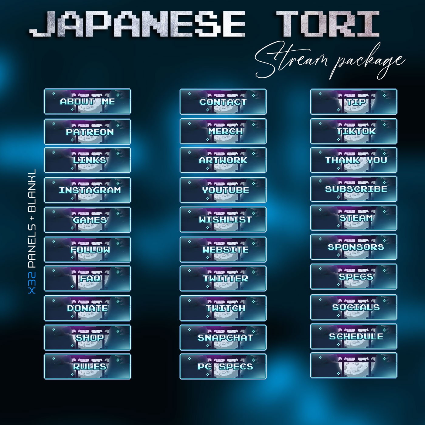 Animated Stream Package Japanese Gate Twitch Overlay Animated Alerts ...