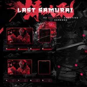 Premium Last Samurai Twitch Overlays for Streamers Full Twitch Package ...