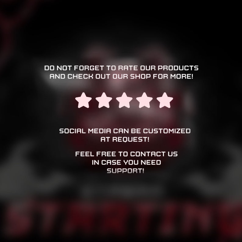 Animated Red Oni Stream Overlay Package Dark Akuma Themed Screens ...
