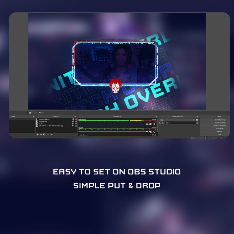 Animated Webcam Pack Kitsune Facecam Twitch Graphics Youtube Overlay ...