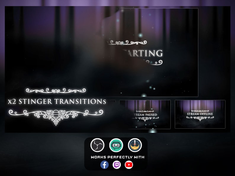 Animated Hollow Overlays Hollow Twitch Package Stream Graphics for ...