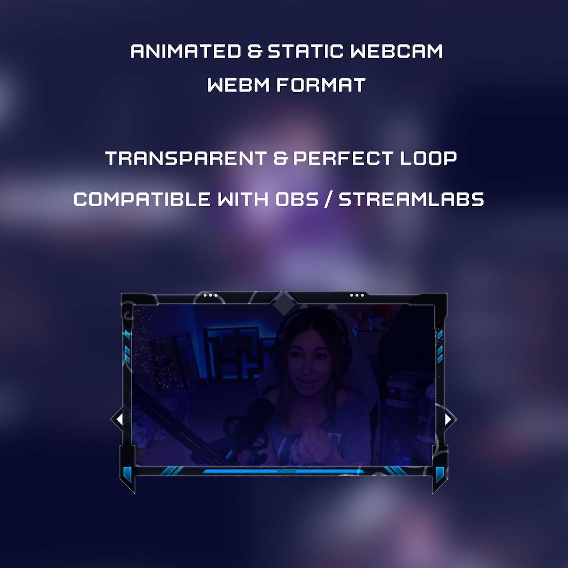 Animated Webcam Frame Pack Aesthetic Facecam Twitch Graphics Youtube ...
