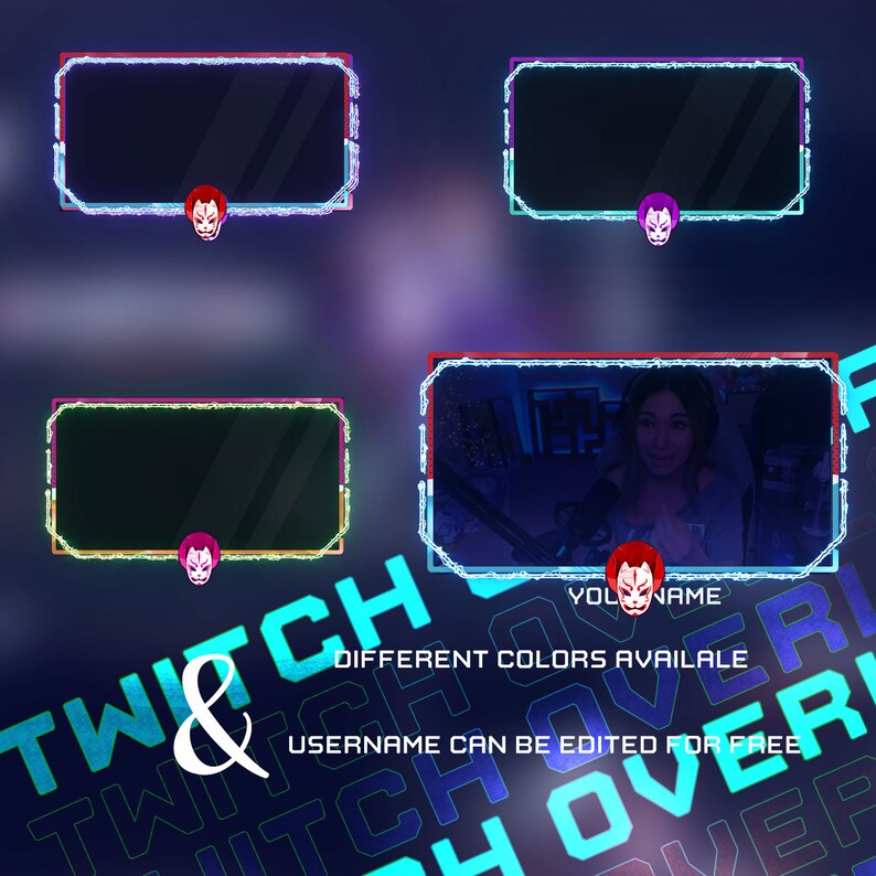 Animated Webcam Pack Kitsune Facecam Twitch Graphics Youtube Overlay ...