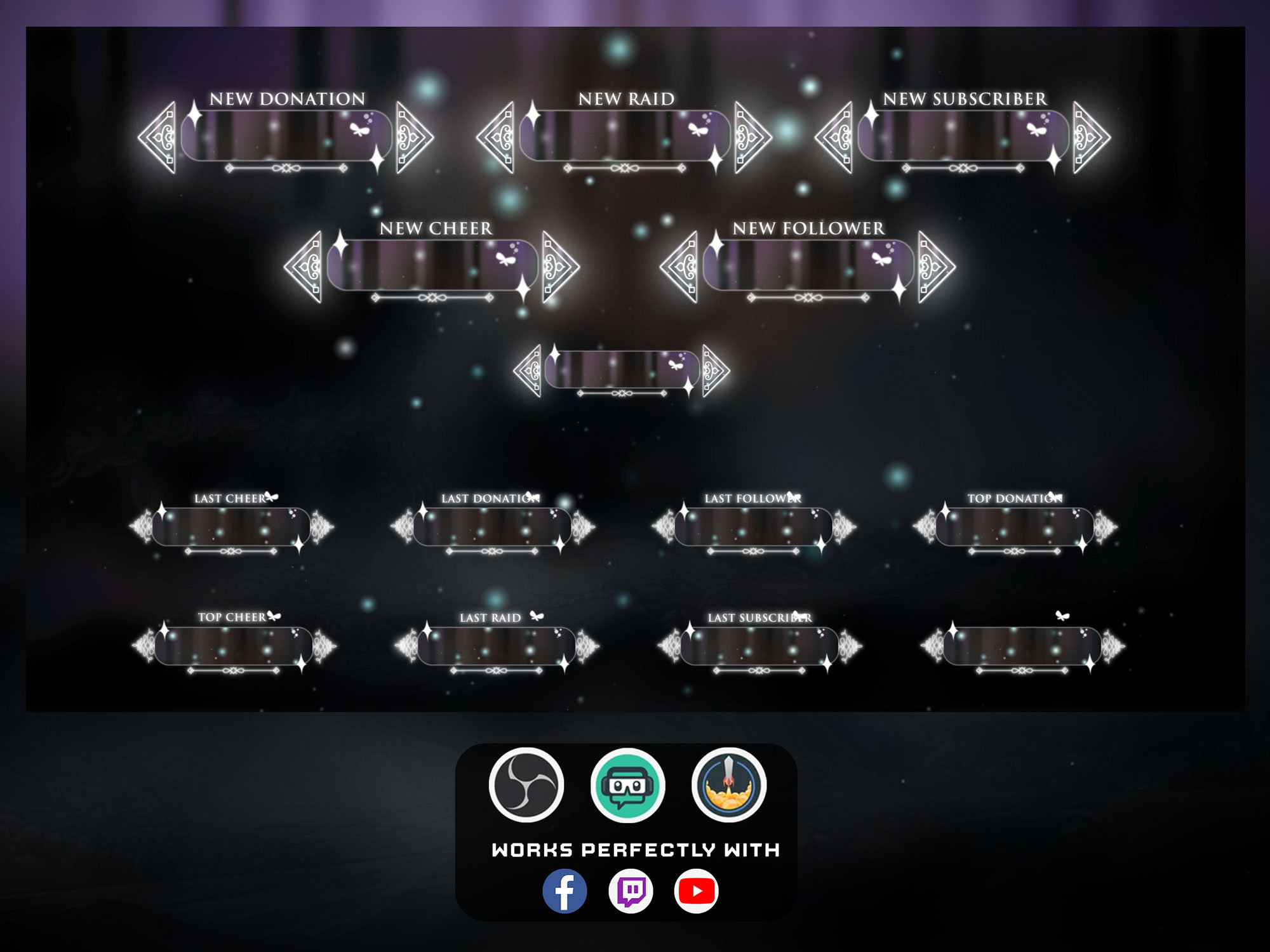 Animated Hollow Overlays / Hollow Twitch Package / Stream - Etsy