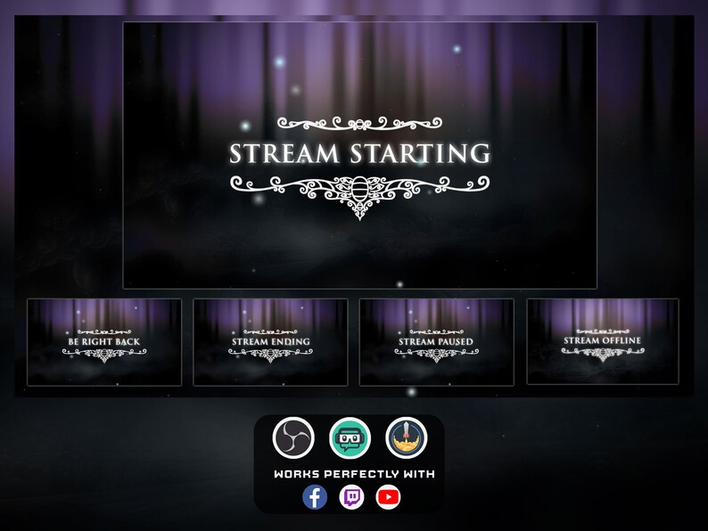 Animated Hollow Overlays Hollow Twitch Package Stream Graphics for ...