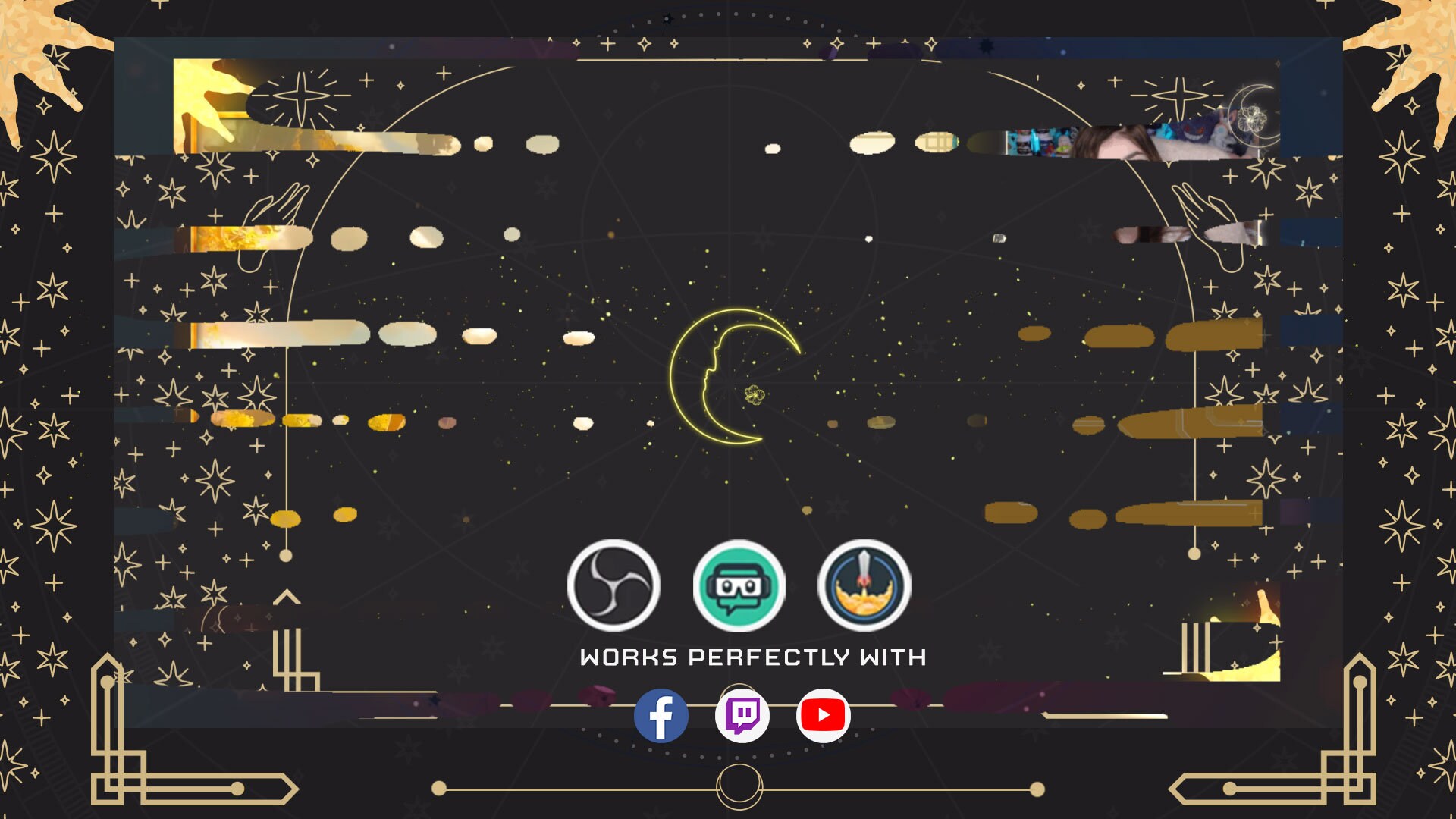 Animated Celestial Overlays Full Stream Package | for Twitch Streamers ...