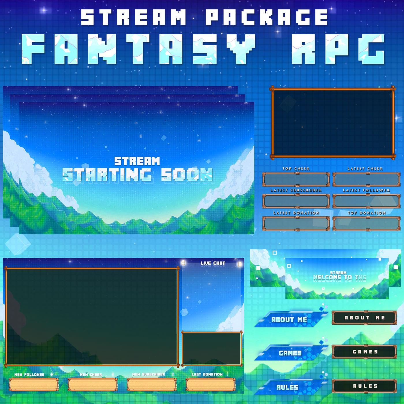 Premium Animated RPG Package Twitch for Twitch Streamers RPG Fantasy ...