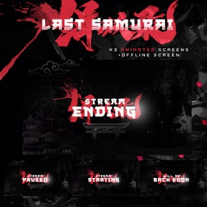 Premium Last Samurai Twitch Overlays for Streamers Full Twitch Package ...