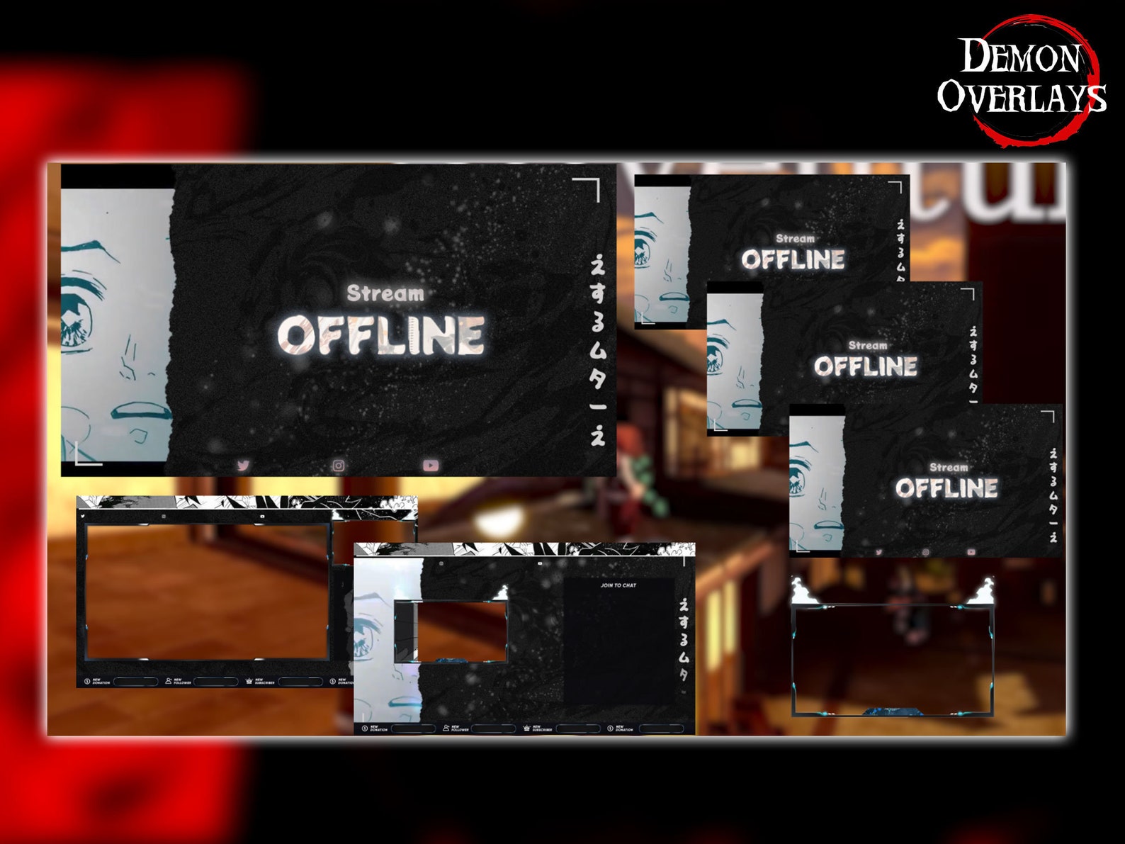 Animated Demon Overlays Stream Package Animated Alerts for Twitch ...