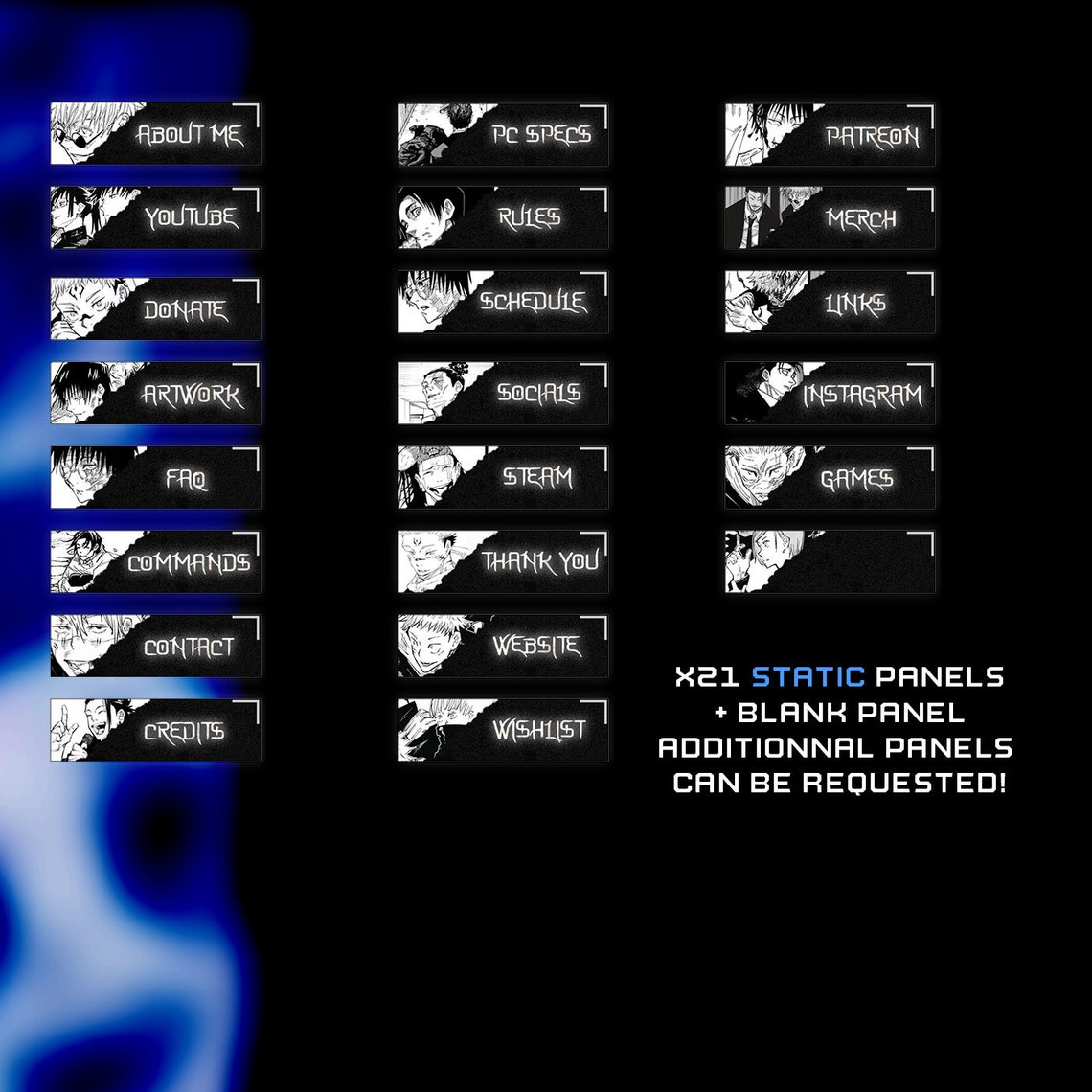 Premium Animated Cursed Jujutsu Overlay Manga Intermission Chatting ...