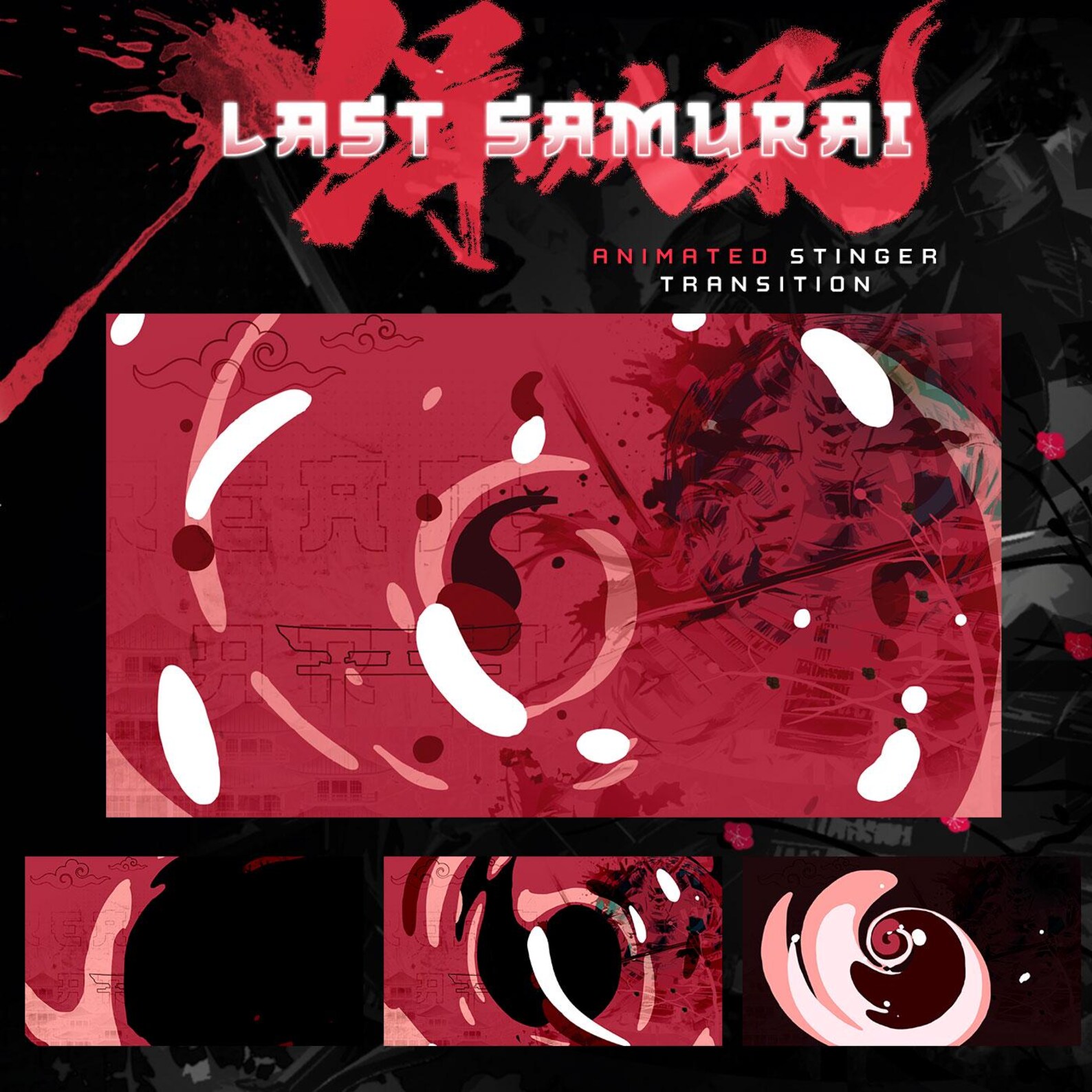 Premium Last Samurai Twitch Overlays for Streamers Full Twitch Package ...