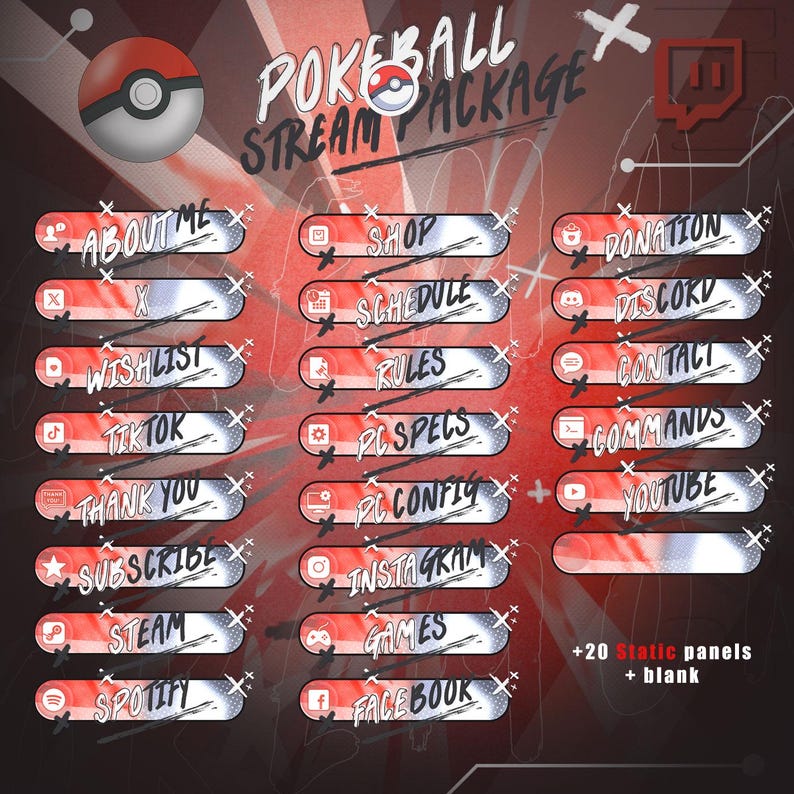 Poke Ball Stream Overlay Intermission Chatting Screens Webcam Alerts ...