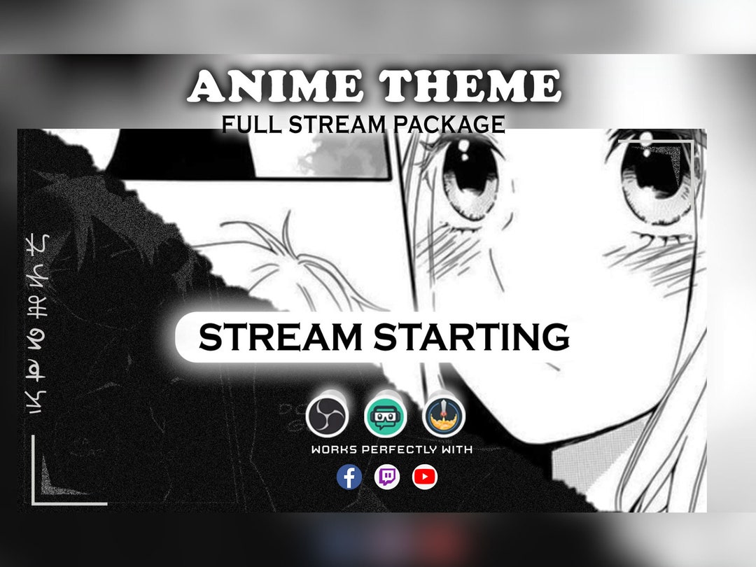 Animated Anime Manga Theme Full Stream Package Twitch Streamers ...