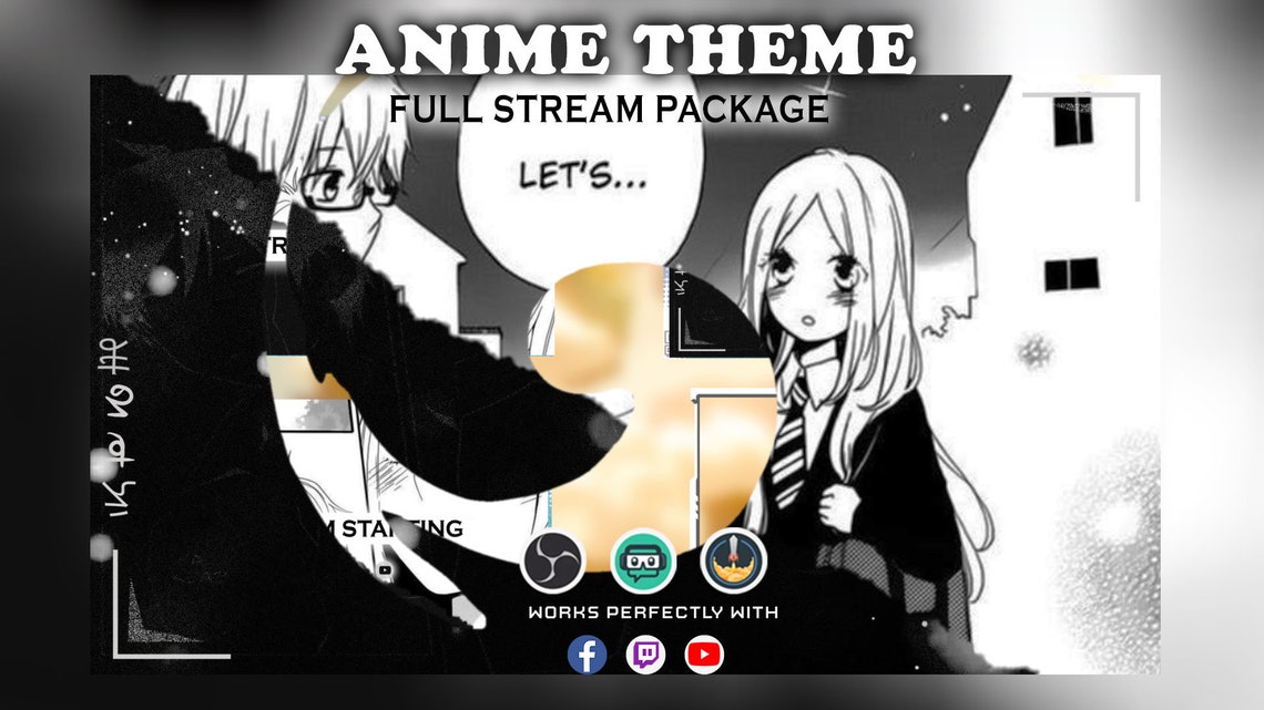 Animated Anime Manga Theme Full Stream Package Twitch Streamers ...