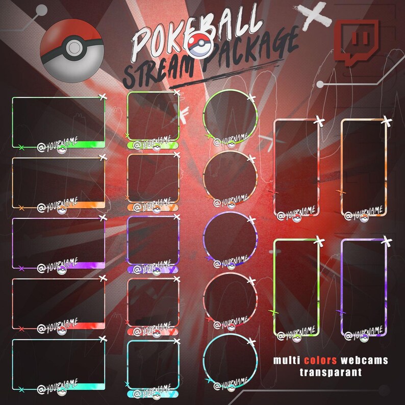 Poke Ball Stream Overlay Intermission Chatting Screens Webcam Alerts ...