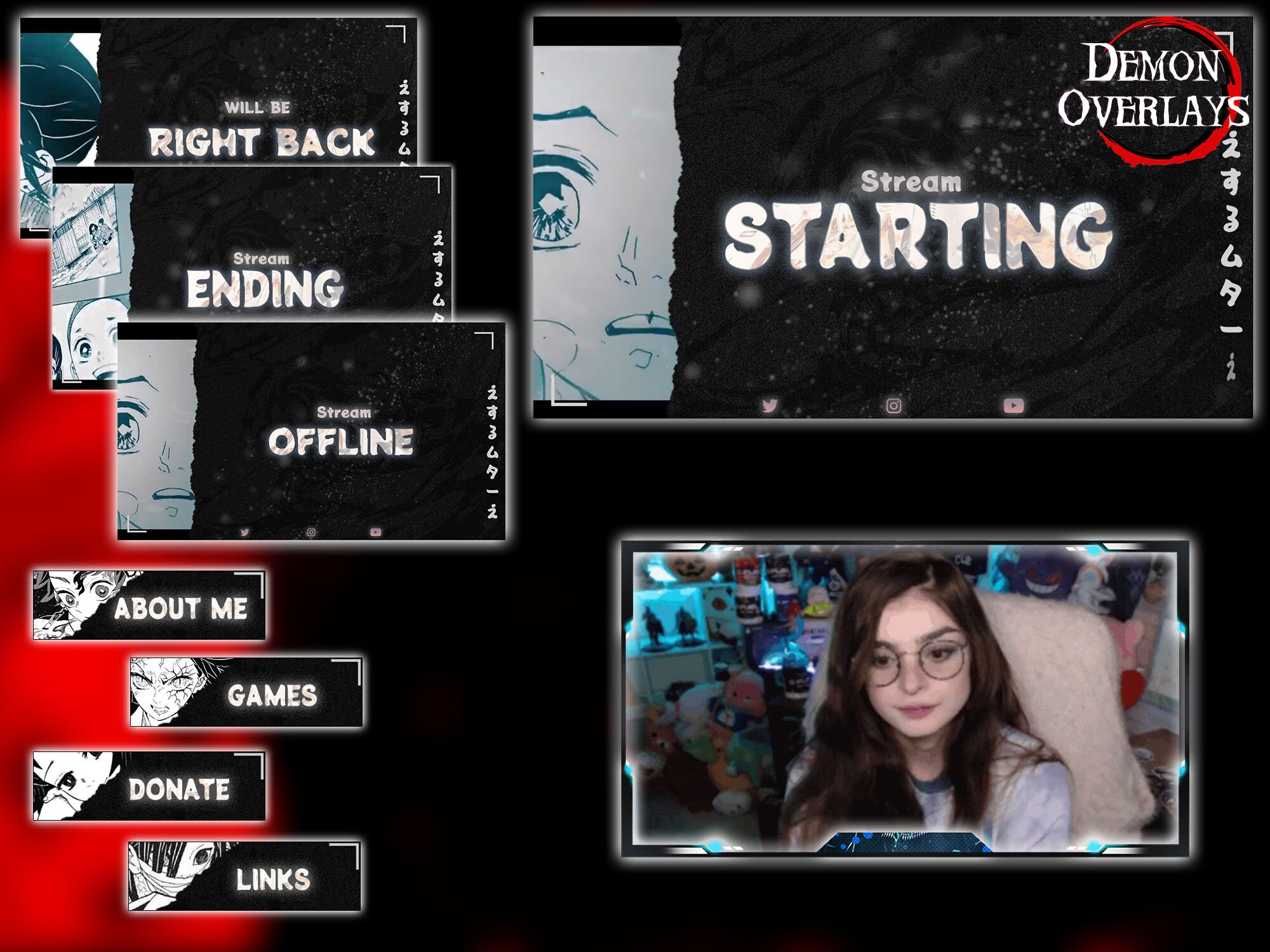 Animated Demon Overlays Stream Package Animated Alerts for Twitch ...