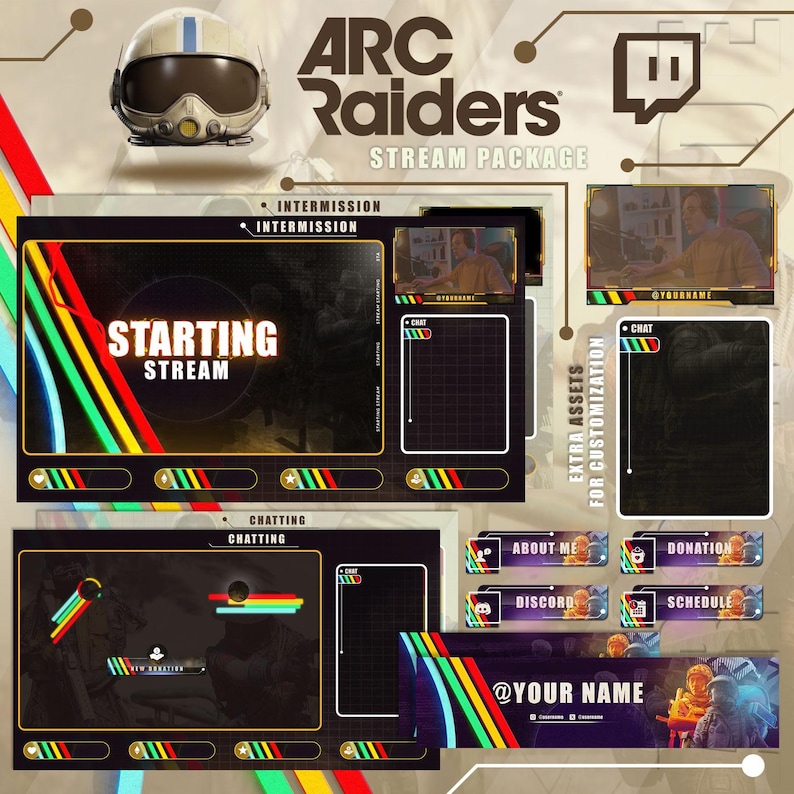 ARC Raiders Stream Overlay Intermission Chatting Screens Webcam Alerts ...