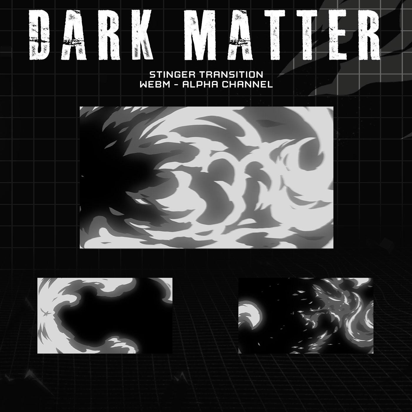 Animated Dark Matter Stream Package Twitch Overlay Animated Alerts ...