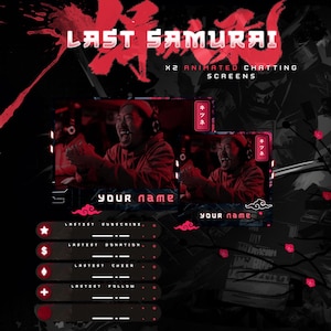 Premium Last Samurai Twitch Overlays for Streamers Full Twitch Package ...