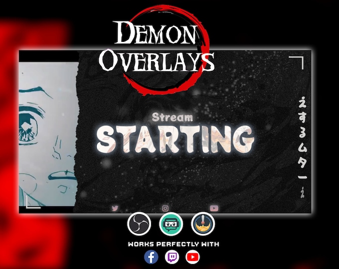 Animated Anime Stream Pack for Twitch Streamers Overlays for Twitch ...