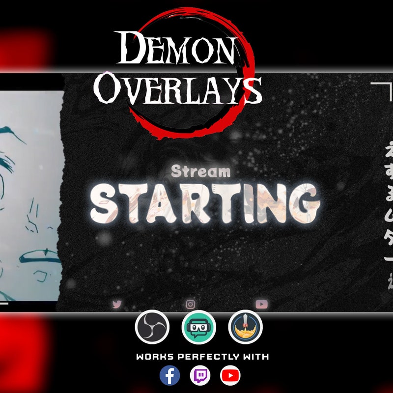 Demon Slayer Twitch Overlay - Etsy