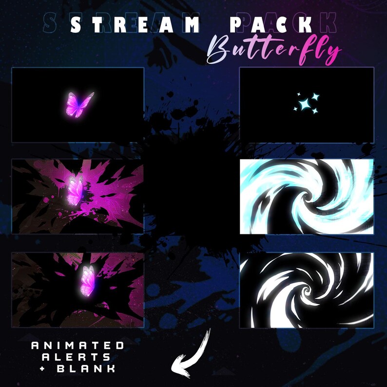 Premium Animated Twitch Butterfly for Twitch Streamers Fantasy Stream ...