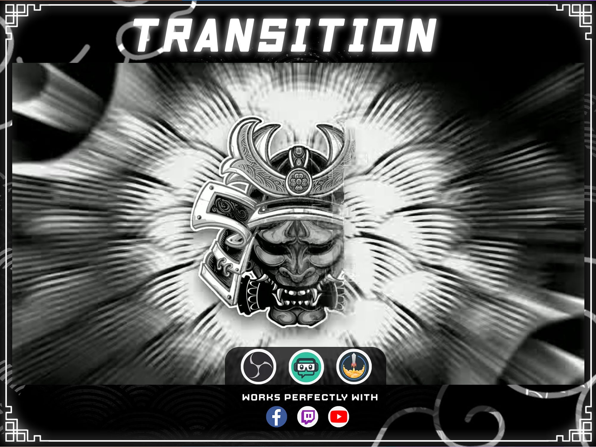 Animated Oni Stream Overlay Package | Dark Akuma Themed | Screens ...