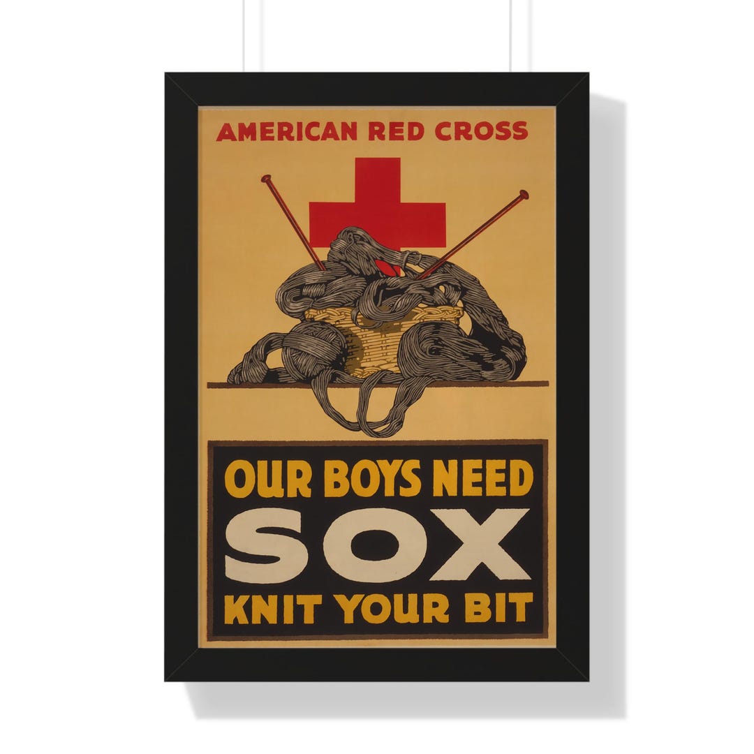 Vintage WWI Red Cross Poster Print: Military History Wall Art - Etsy