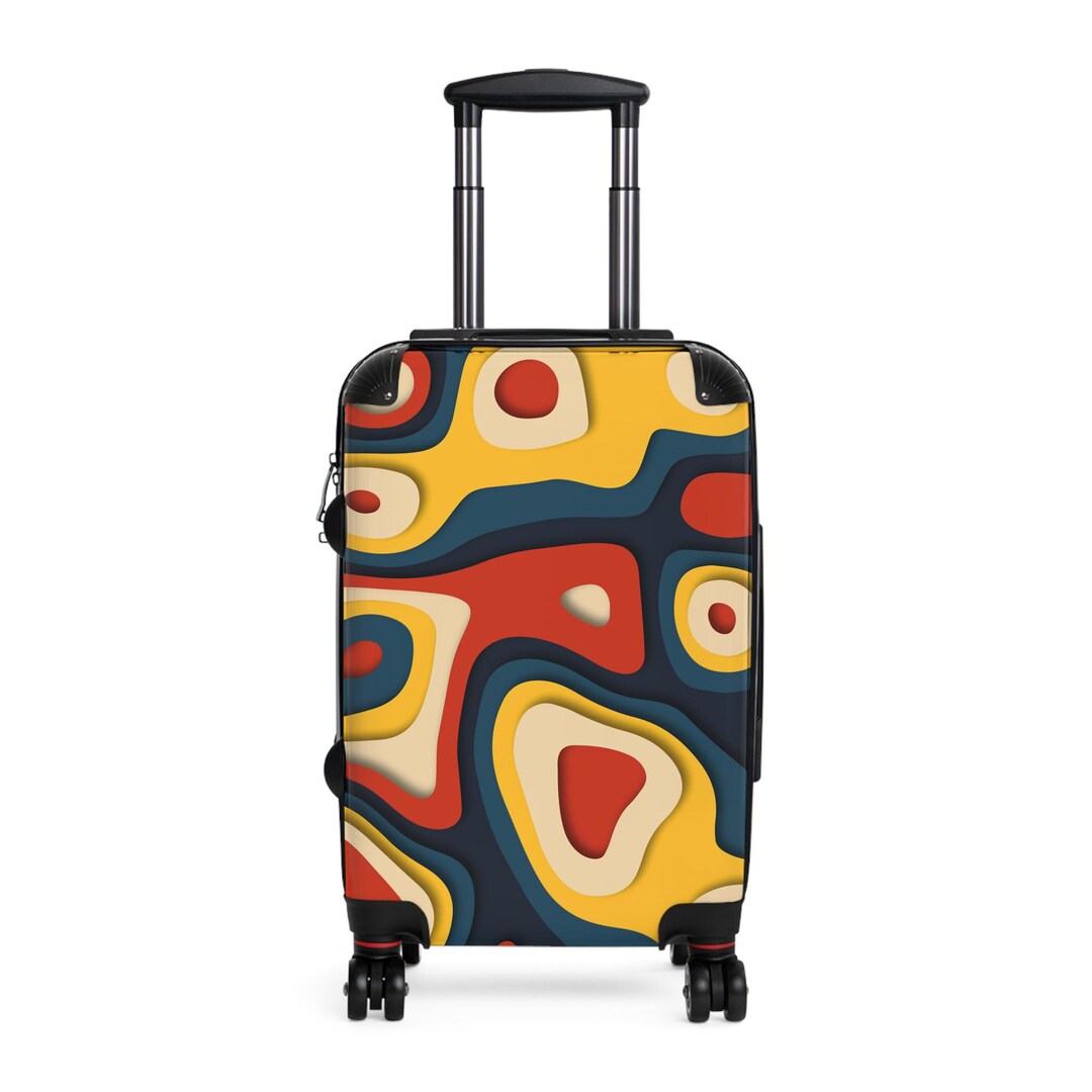 Colorful Topographic Map Suitcase - Etsy